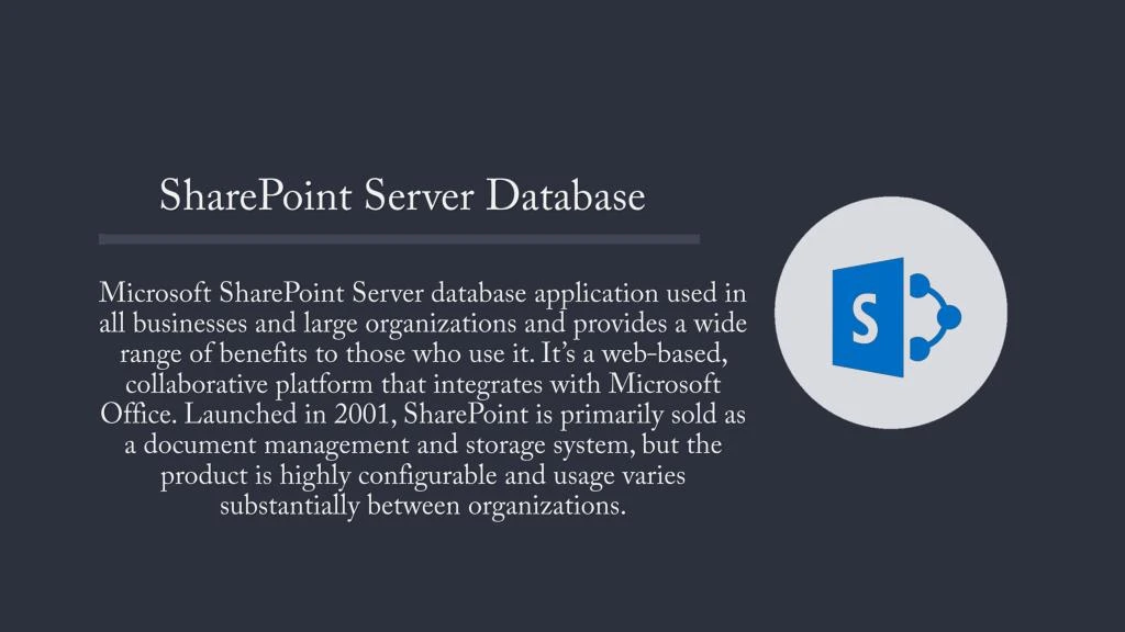 Ppt Ms Access Sqlite Server And Sharepoint Server Database Recovery Powerpoint Presentation