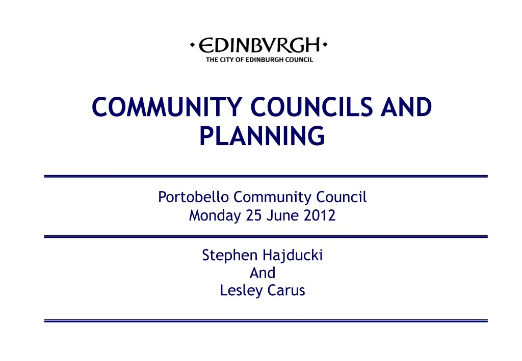 PPT - COMMUNITY COUNCILS AND PLANNING PowerPoint Presentation, free ...