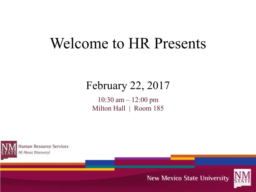 PPT - Welcome to HR Presents PowerPoint Presentation, free download ...