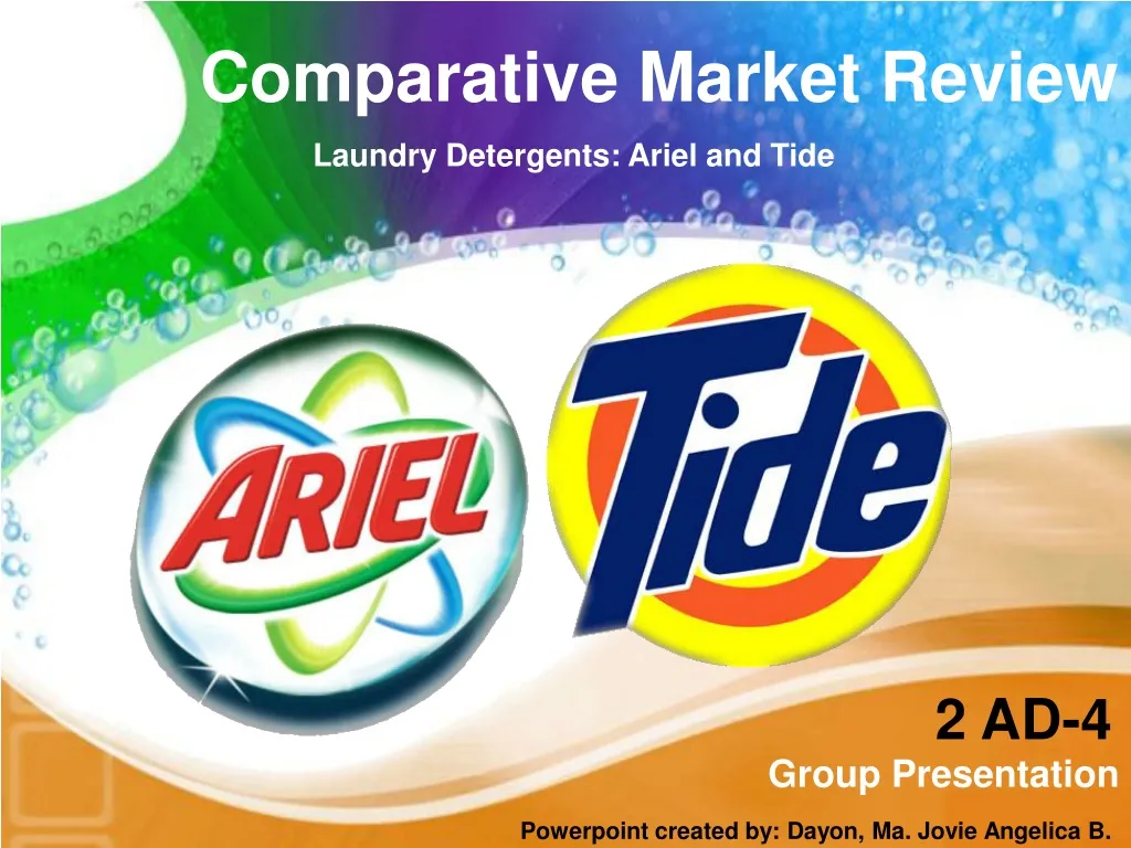 PPT - ADPRAC3 - Comparative Market Review Ariel VS Tide (2AD4) ©JO ...