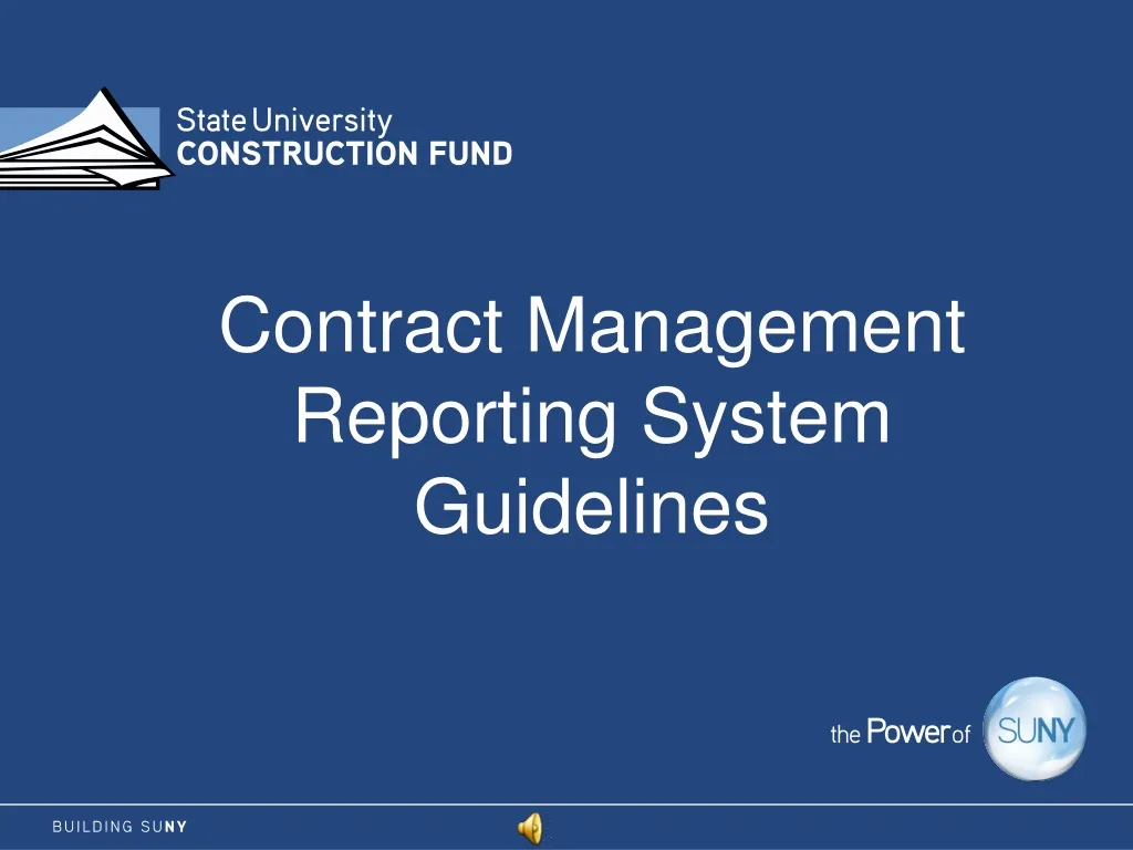 PPT - Contract Management Reporting System Guidelines PowerPoint ...