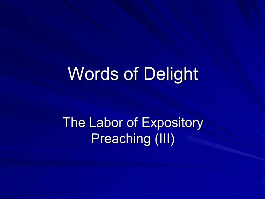 PPT - Words of Delight PowerPoint Presentation, free download - ID:1017162