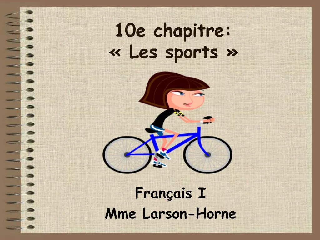 PPT - 10e chapitre: Les sports PowerPoint Presentation, free download ...