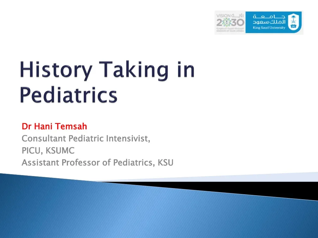 PPT - History Taking in Pediatrics PowerPoint Presentation, free ...