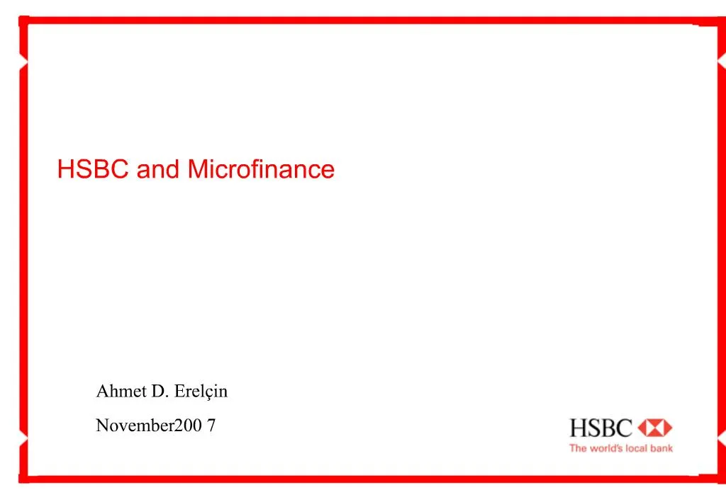 PPT - HSBC and Microfinance PowerPoint Presentation, free download - ID ...