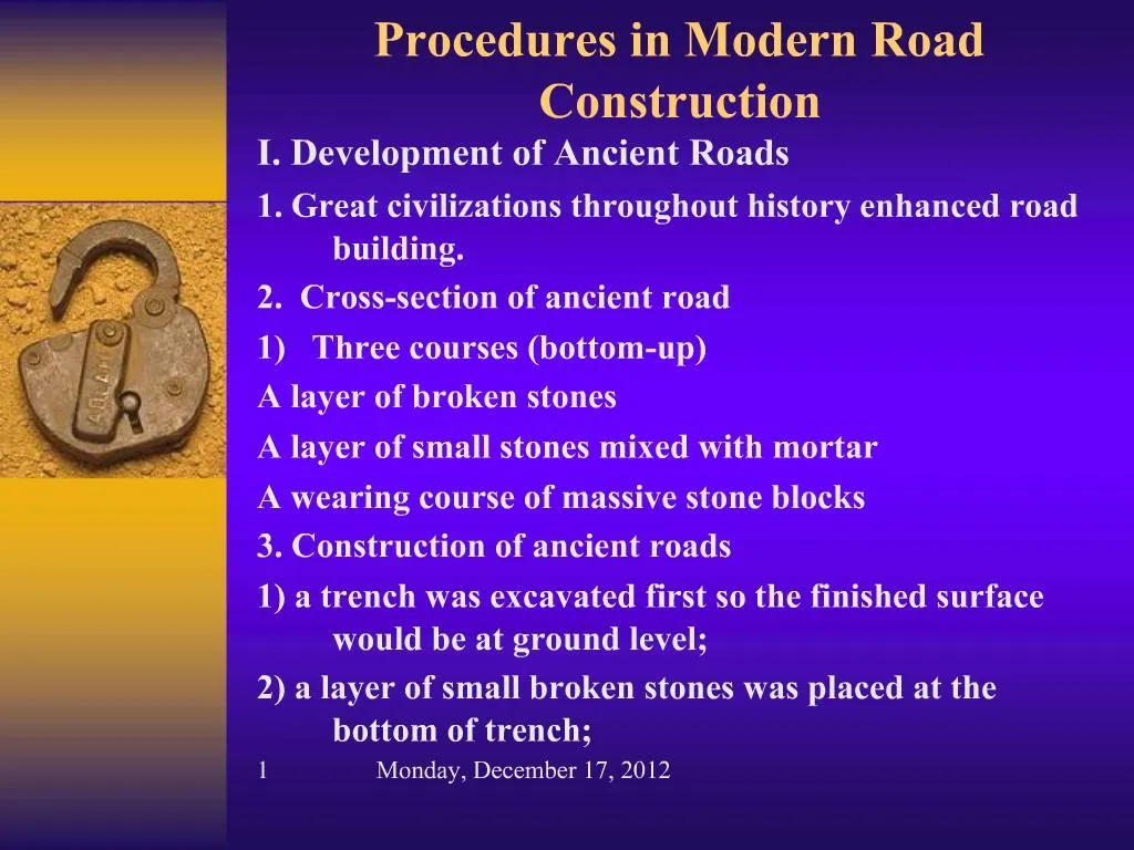PPT - Procedures in Modern Road Construction PowerPoint Presentation ...