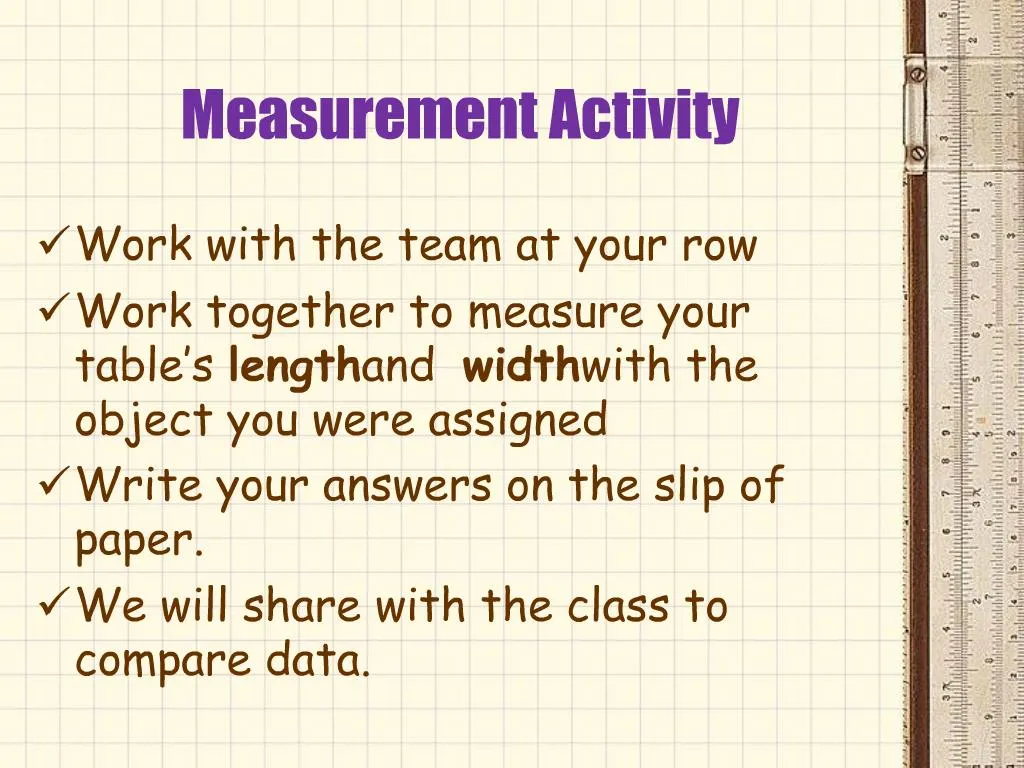 PPT - Measurement Activity PowerPoint Presentation, free download - ID ...