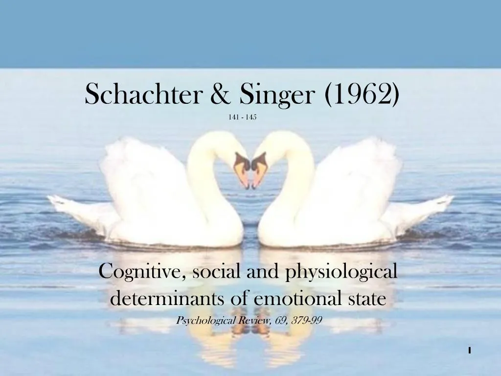 PPT - Schachter Singer 1962 141 - 145 PowerPoint Presentation, free ...