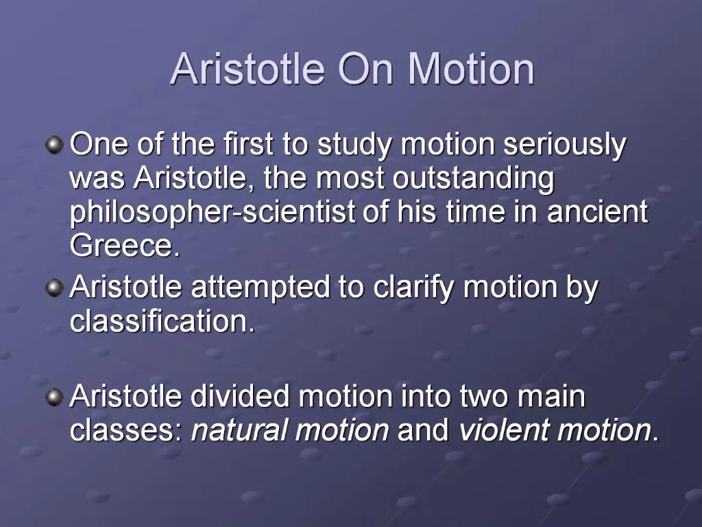 PPT - Aristotle On Motion PowerPoint Presentation, free download - ID ...