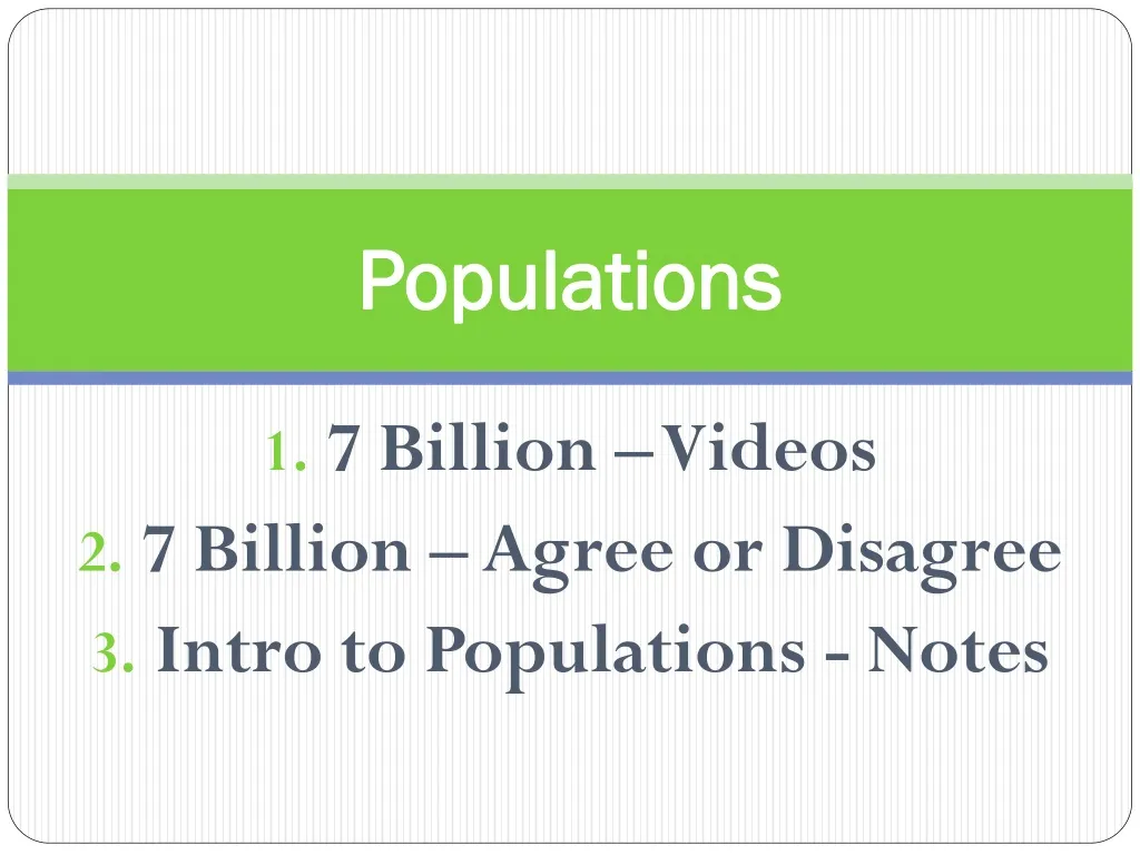 PPT - Populations PowerPoint Presentation, free download - ID:1034052