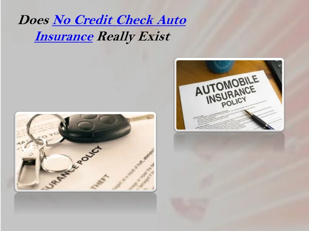 PPT - No Credit Check Auto Insurance PowerPoint Presentation, free ...