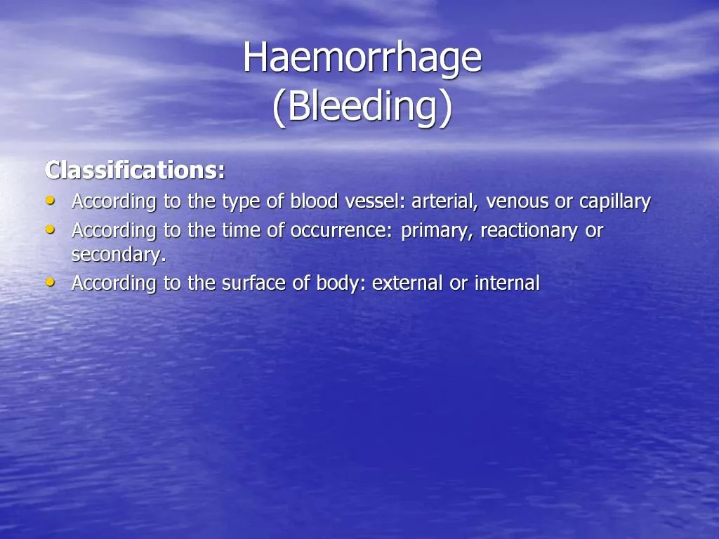 PPT - Haemorrhage Bleeding PowerPoint Presentation, free download - ID ...