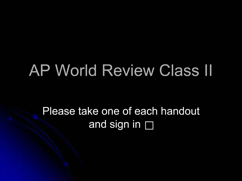 PPT - AP World Review Class II PowerPoint Presentation, free download ...