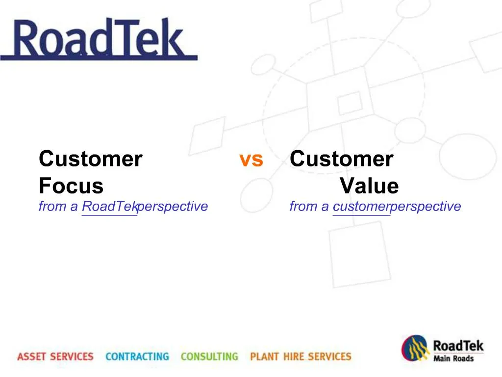 PPT - Customer vs Customer Focus Value from a RoadTek perspective from ...