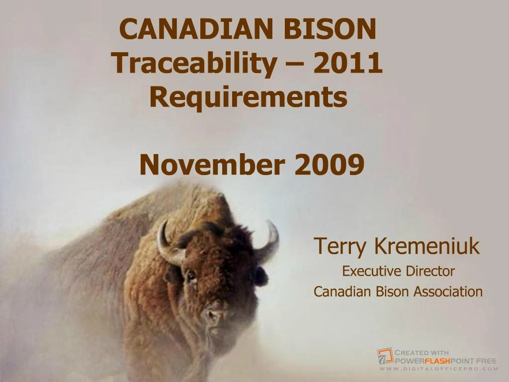 PPT - CANADIAN BISON PowerPoint Presentation, free download - ID:104734