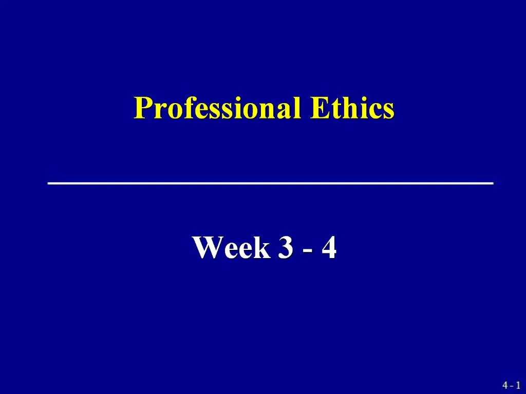 PPT - Professional Ethics PowerPoint Presentation, free download - ID ...