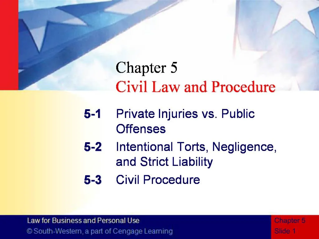PPT - Chapter 5 Civil Law and Procedure PowerPoint Presentation, free ...