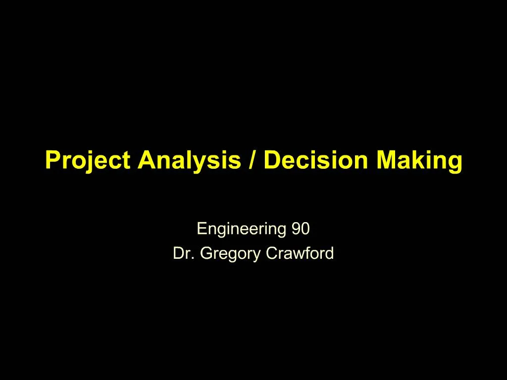 PPT - Project Analysis PowerPoint Presentation, free download - ID:1052150
