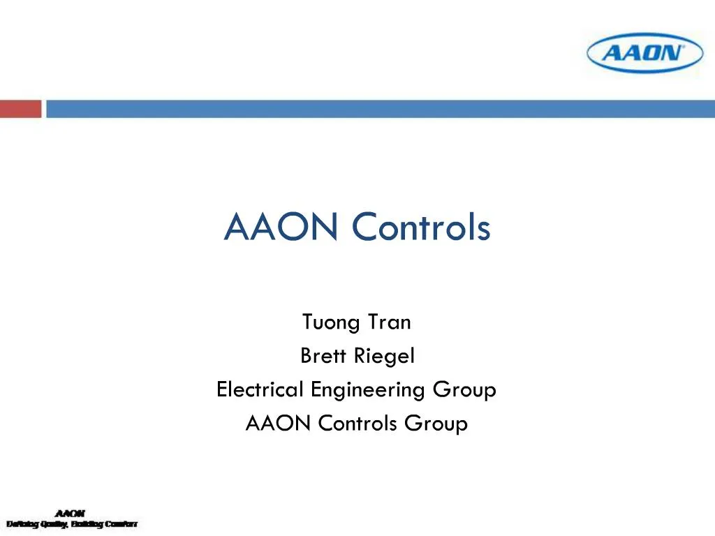 PPT - AAON Controls PowerPoint Presentation, free download - ID:1053702