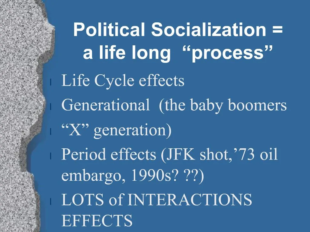 PPT - Political Socialization a life long process PowerPoint ...