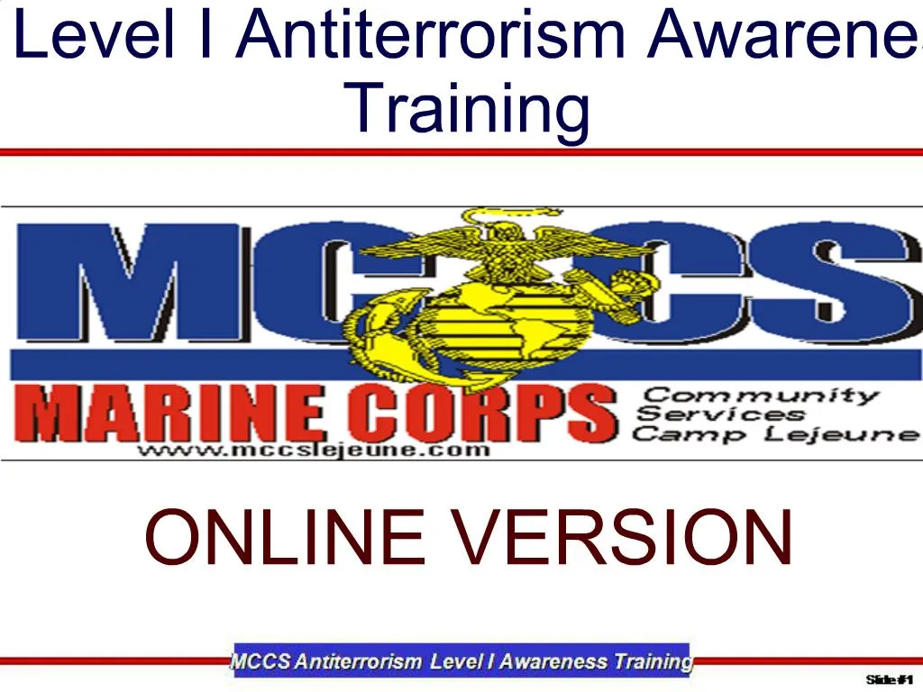 PPT - Level I Antiterrorism Awareness Training PowerPoint Presentation ...