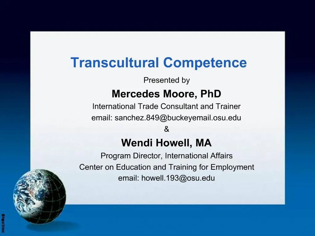 PPT - Transcultural Competence PowerPoint Presentation, free download ...