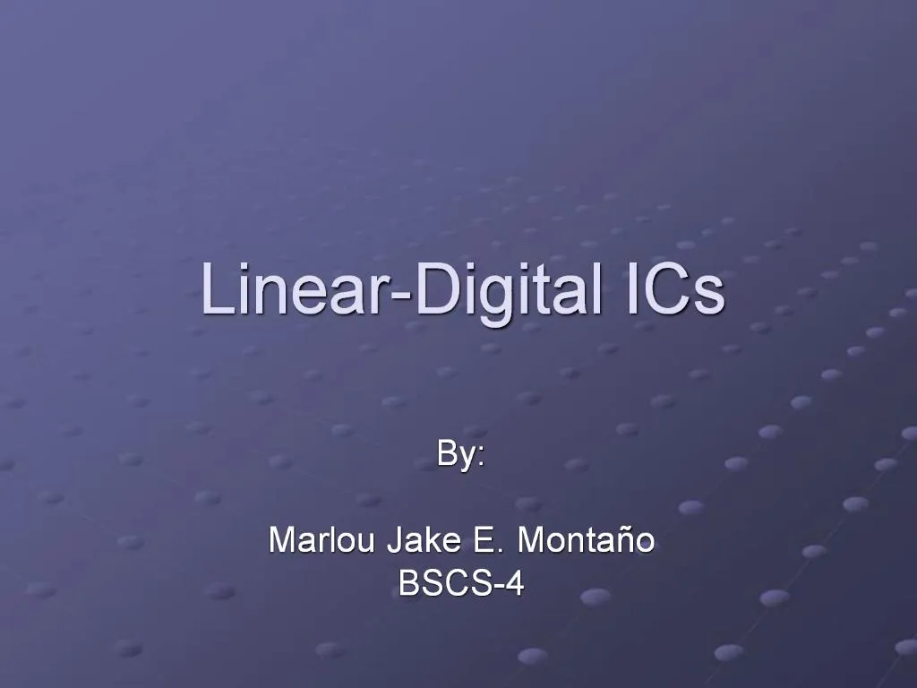 PPT - Linear-Digital ICs PowerPoint Presentation, free download - ID ...