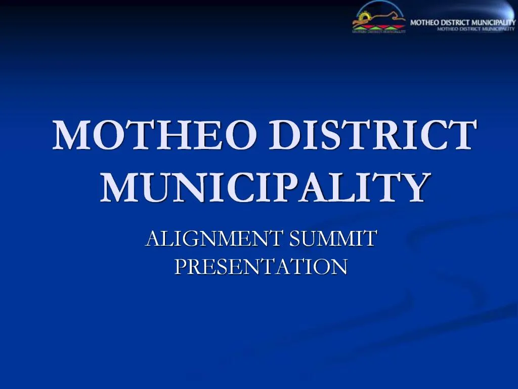 PPT - MOTHEO DISTRICT MUNICIPALITY PowerPoint Presentation, free ...