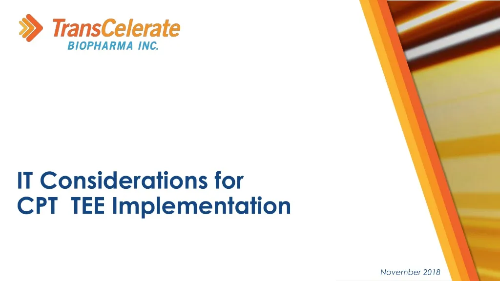PPT - IT Considerations for CPT TEE Implementation PowerPoint ...