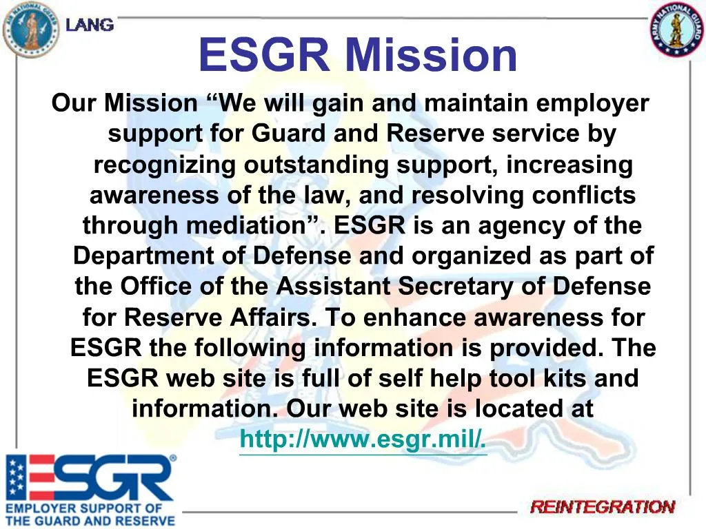 PPT - ESGR Mission PowerPoint Presentation, free download - ID:1080527