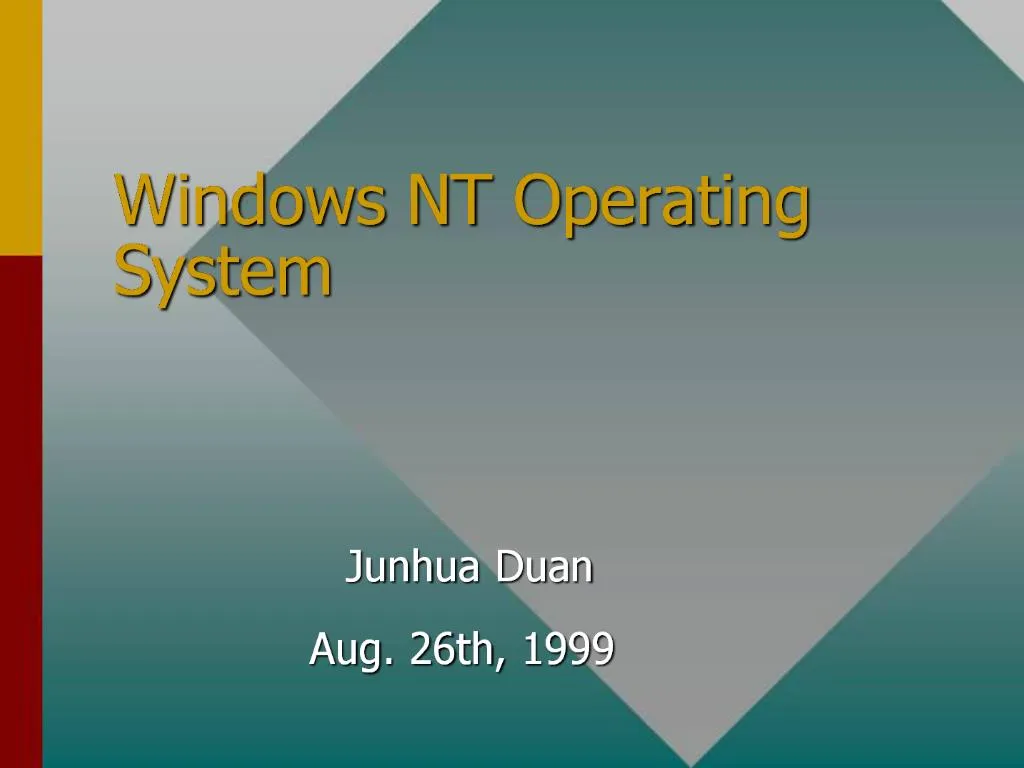 PPT - Windows NT Operating System PowerPoint Presentation, free ...