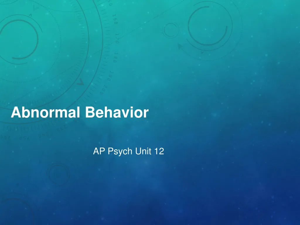 PPT - Abnormal Behavior PowerPoint Presentation, free download - ID:1085236
