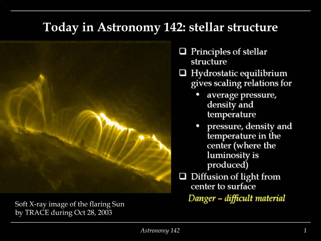 PPT - Today in Astronomy 142: stellar structure PowerPoint Presentation ...