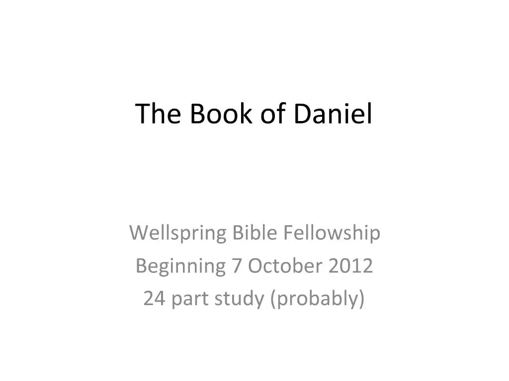 PPT - The Book of Daniel PowerPoint Presentation, free download - ID ...