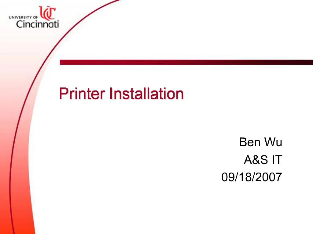PPT - Printer Installation PowerPoint Presentation, free download - ID ...