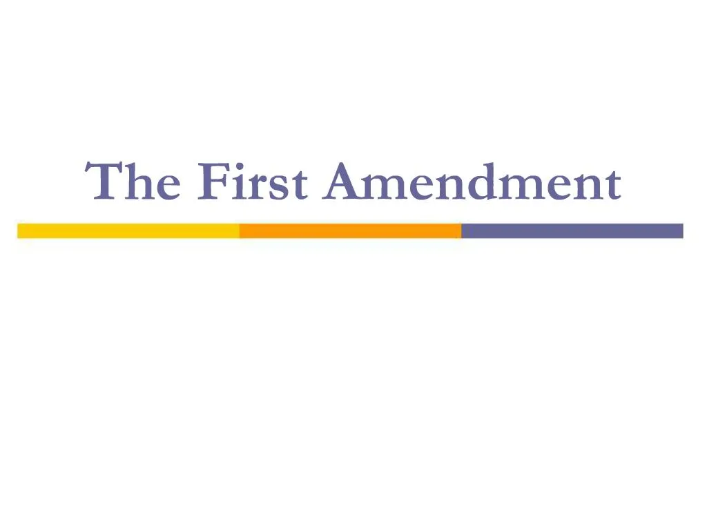 PPT - The First Amendment PowerPoint Presentation, free download - ID ...