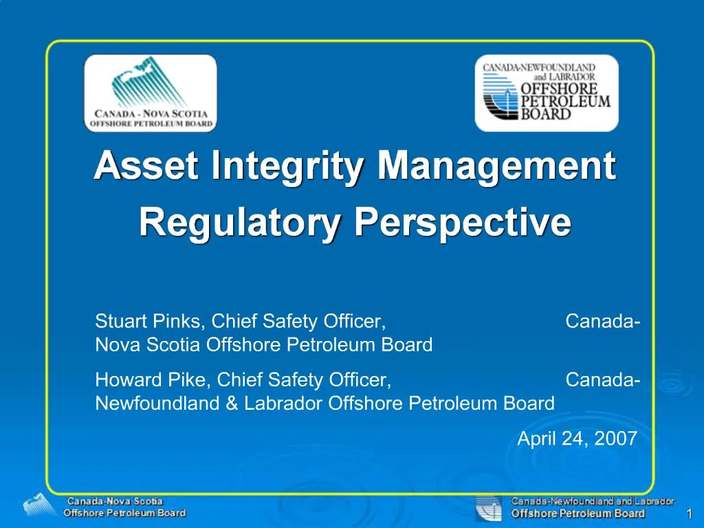 PPT - Asset Integrity Management Regulatory Perspective PowerPoint ...