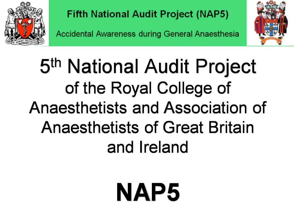 PPT - 5th National Audit Project of the Royal College of Anaesthetists ...
