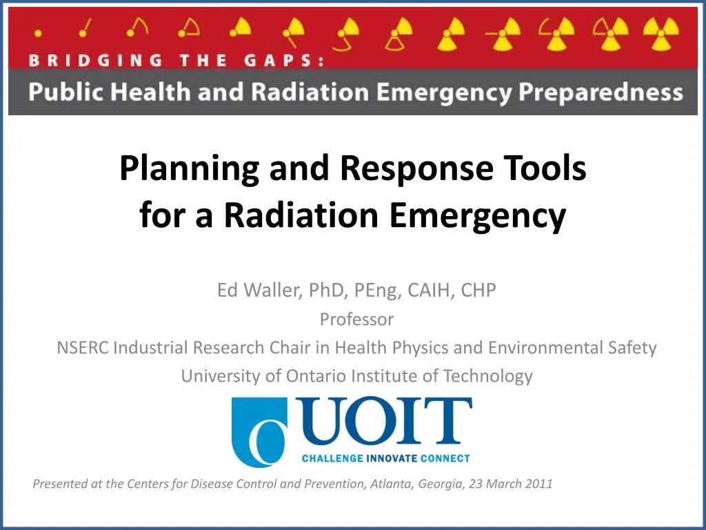 PPT - Planning and Response Tools for a Radiation Emergency PowerPoint ...