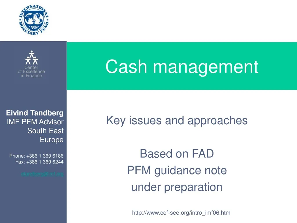 PPT - Cash management PowerPoint Presentation, free download - ID:1107086