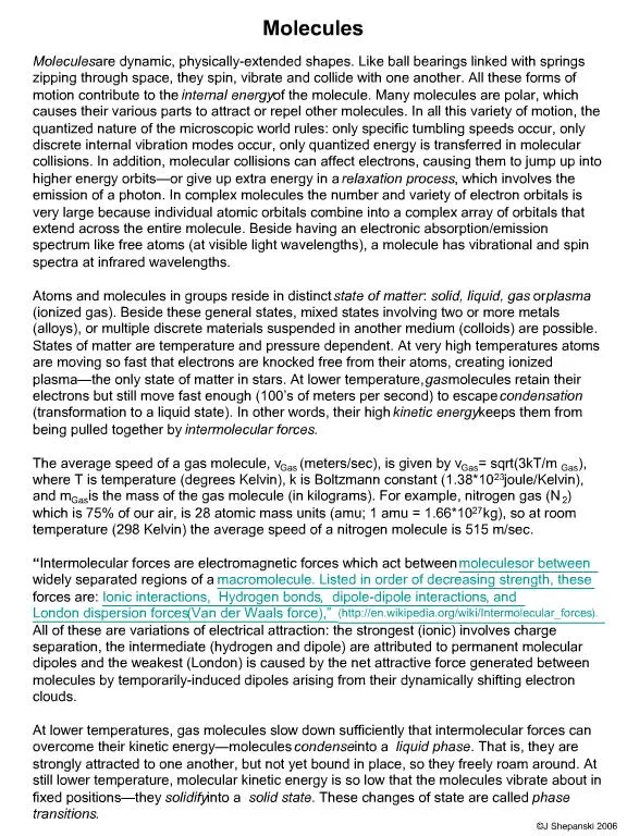 PPT - Molecules PowerPoint Presentation, free download - ID:1108459