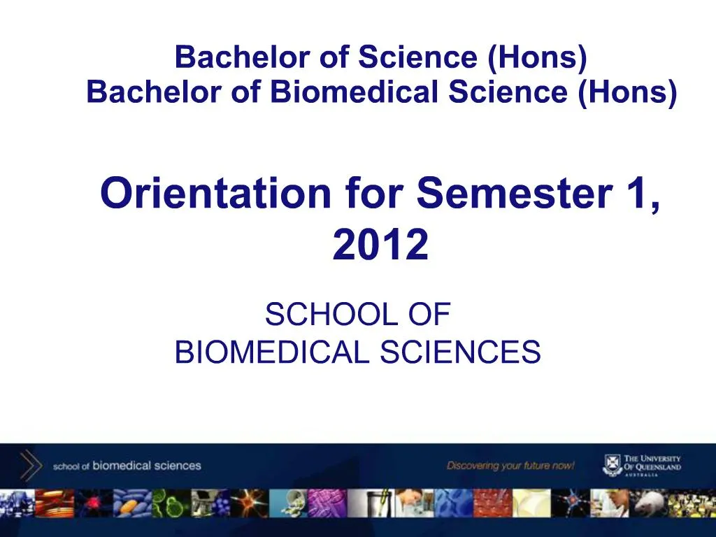 PPT - Bachelor of Science Hons Bachelor of Biomedical Science Hons ...