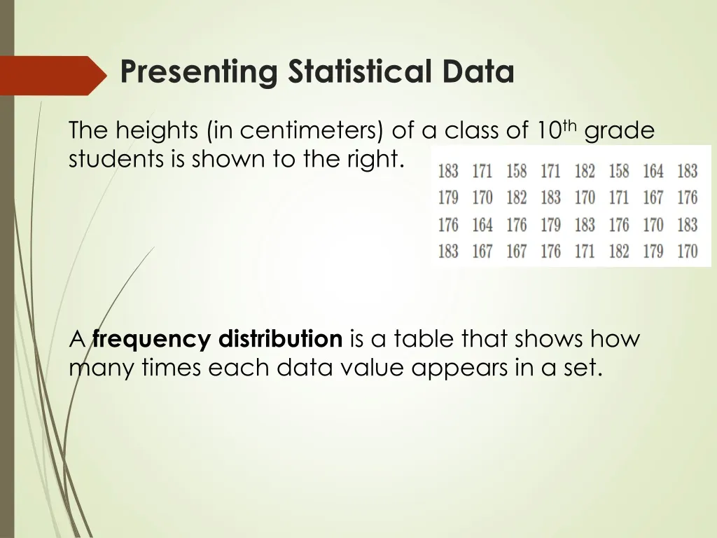 PPT - Presenting Statistical Data PowerPoint Presentation, free ...