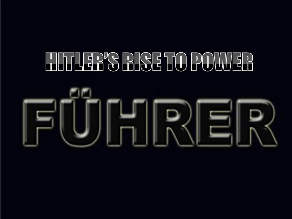 PPT - Weimar and Nazi Germany PowerPoint Presentation, free download ...