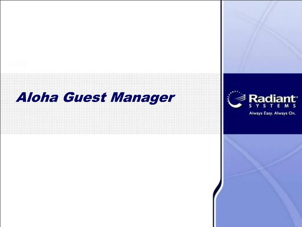PPT - Aloha Guest Manager PowerPoint Presentation, free download - ID ...