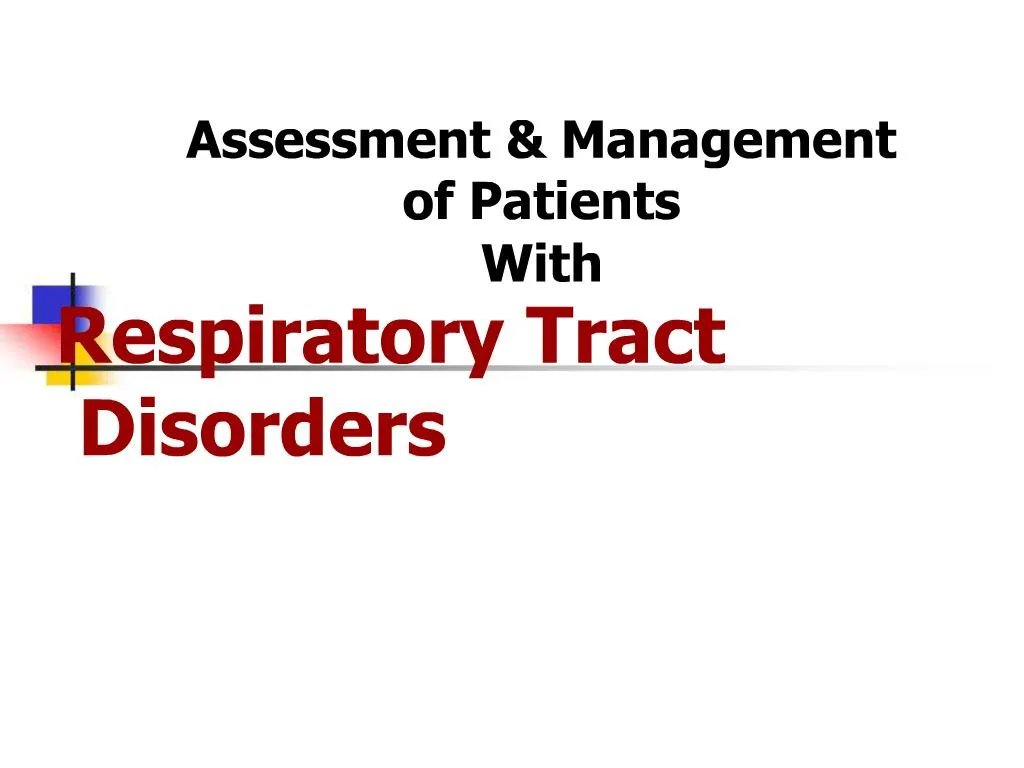 PPT - Respiratory Tract Disorders PowerPoint Presentation, free ...