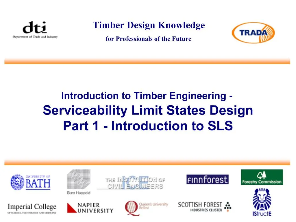PPT - Introduction to Timber Engineering - Serviceability Limit States ...