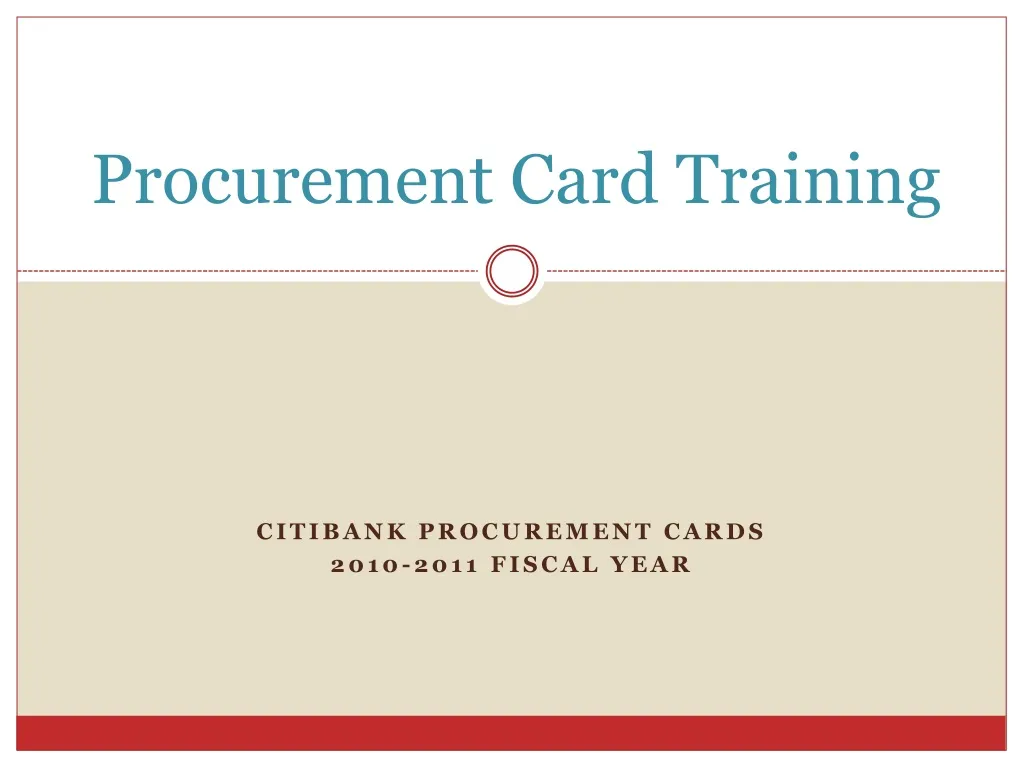 PPT - Procurement Card Training PowerPoint Presentation, free download ...