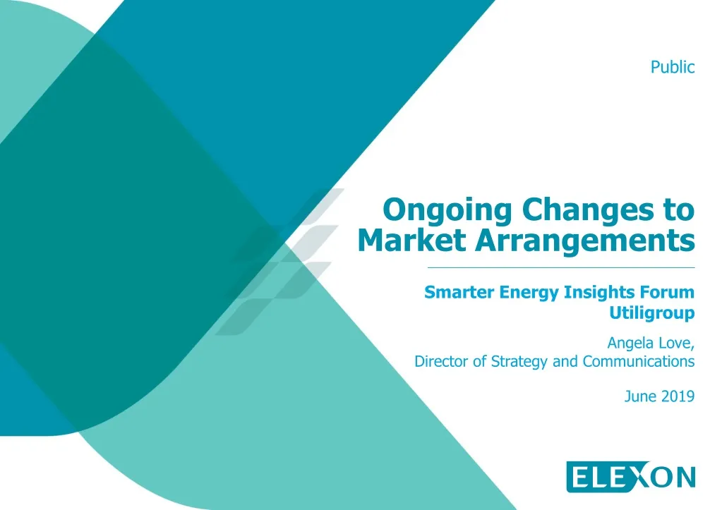 PPT - Ongoing Changes to Market Arrangements PowerPoint Presentation ...