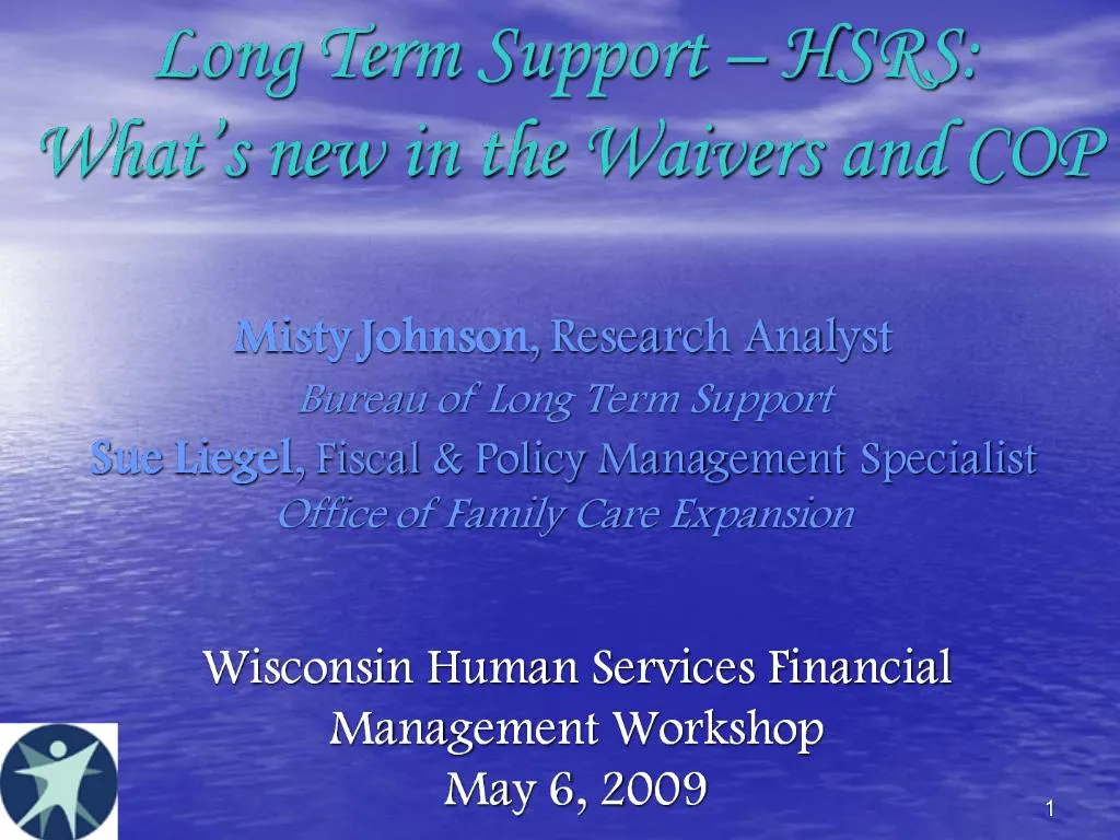 PPT - Wisconsin Human Services Financial Management Workshop May 6 ...
